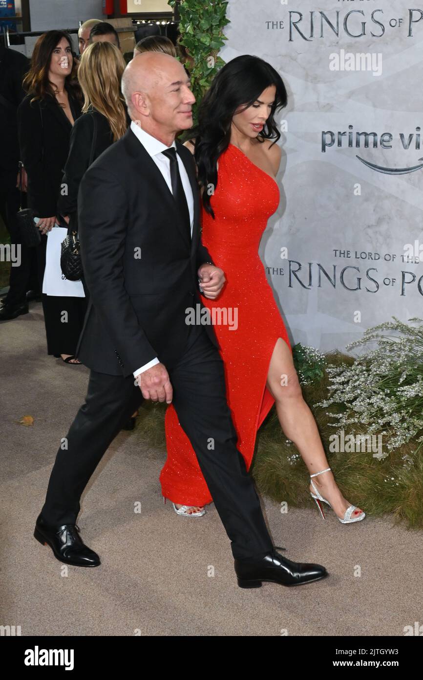 London, UK - 30 August 2022 Jeff Bezos and Lauren Sanchez at The Lord ...