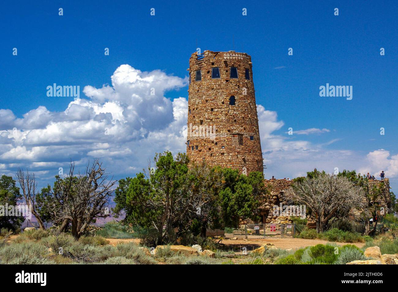 Desert View Watchtower in Grand Canyon National Park in Arizona Stock ...