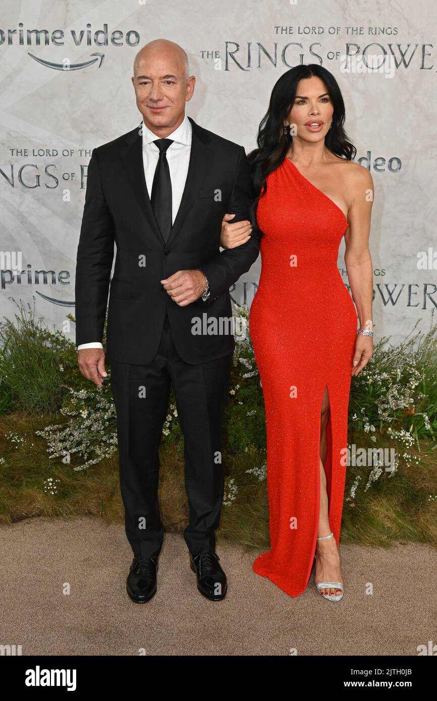 London, UK - 30 August 2022 Jeff Bezos and Lauren Sanchez at The Lord ...