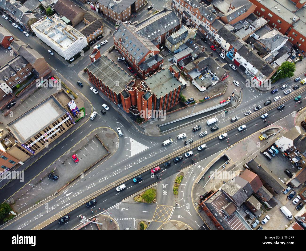 Luton city centre aerial hi-res stock photography and images - Alamy