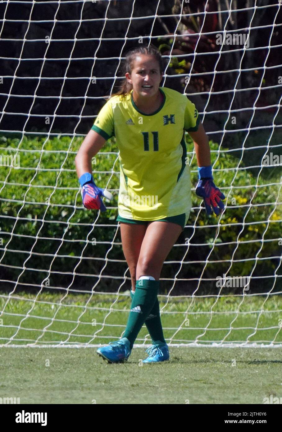 August 28, 2022 - Hawaii Rainbow Warriors goalkeeper Lauren Marquez (11 ...