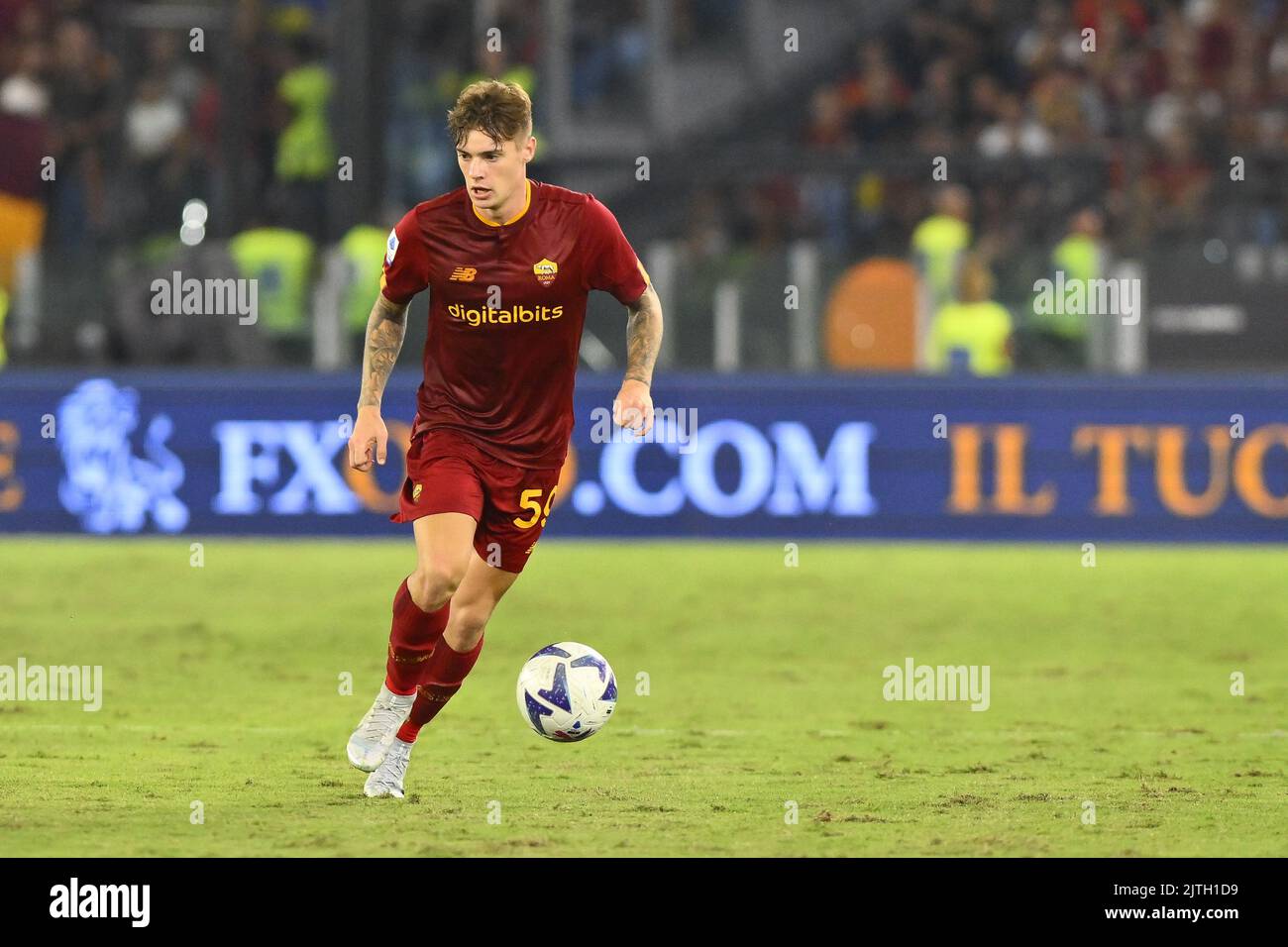 Rome, Italy. 30th Aug, 2022. Nicola Zalewski of A.S. Roma during the ...