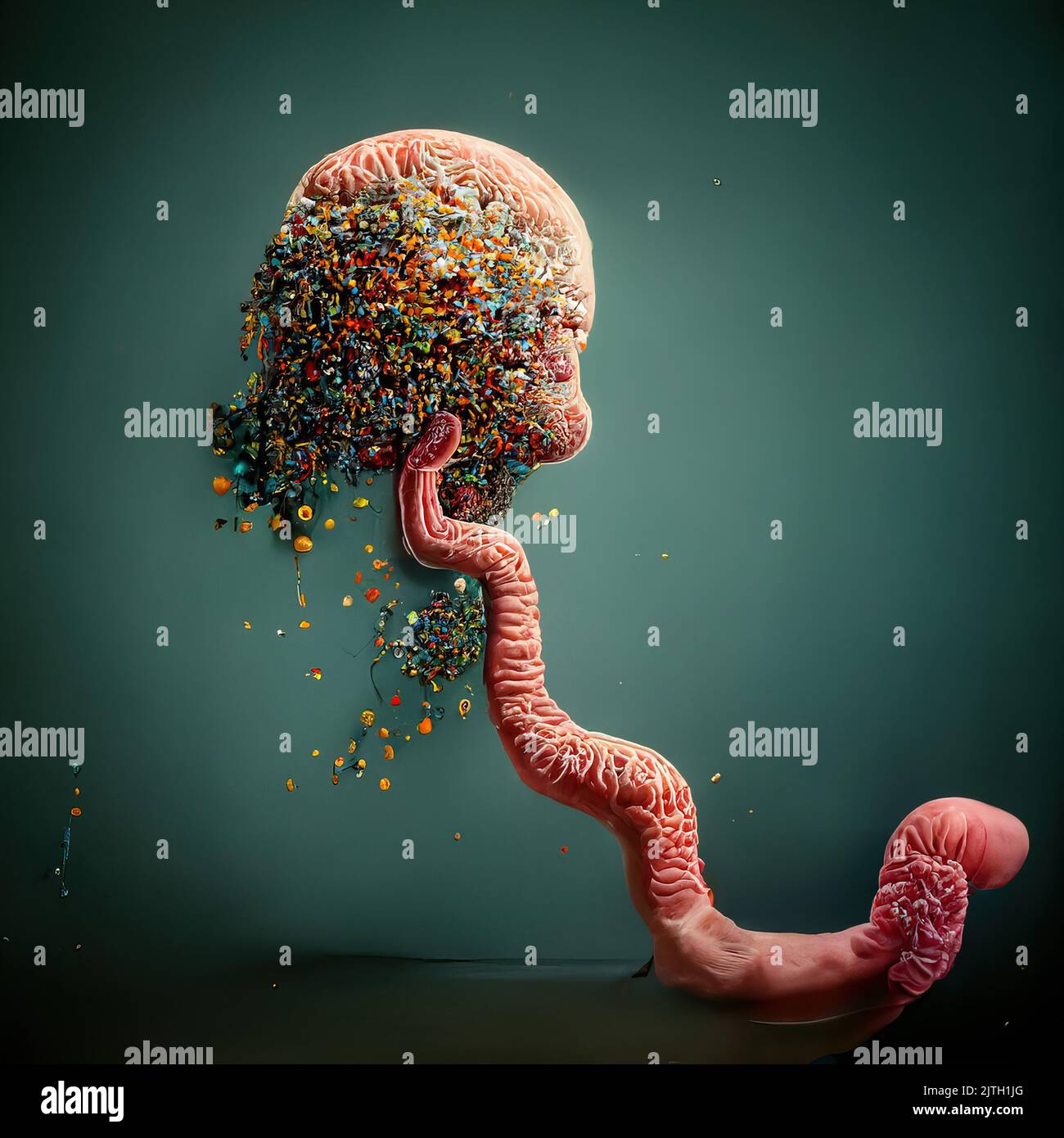 Human microbiota, conceptual illustration Stock Photo - Alamy