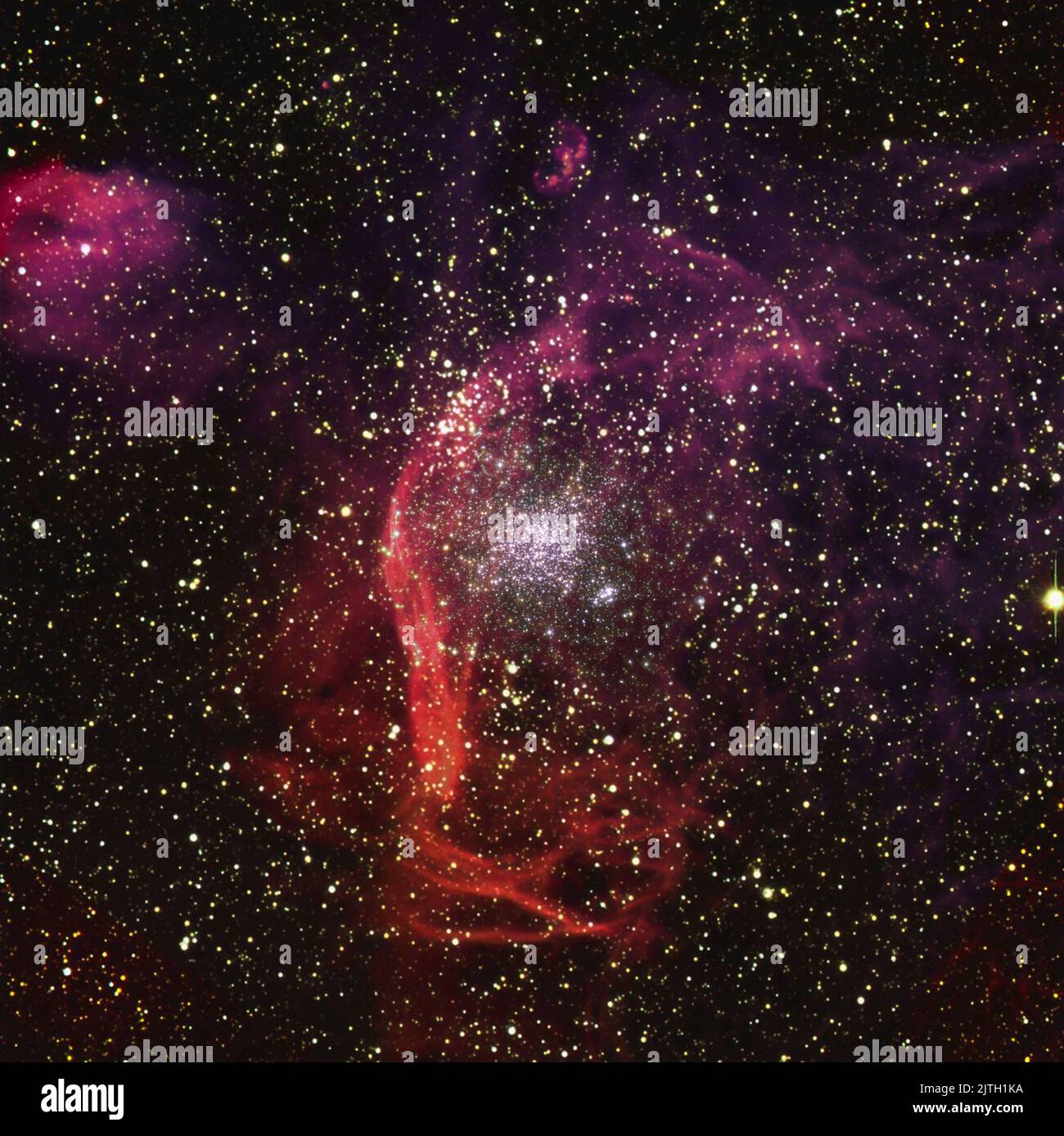 NGC 1850, HST and VLT image Stock Photo - Alamy