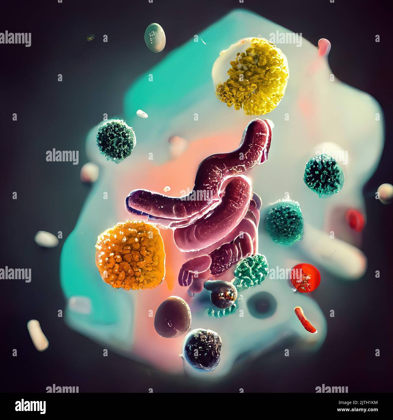 Human microbiota, conceptual illustration Stock Photo - Alamy