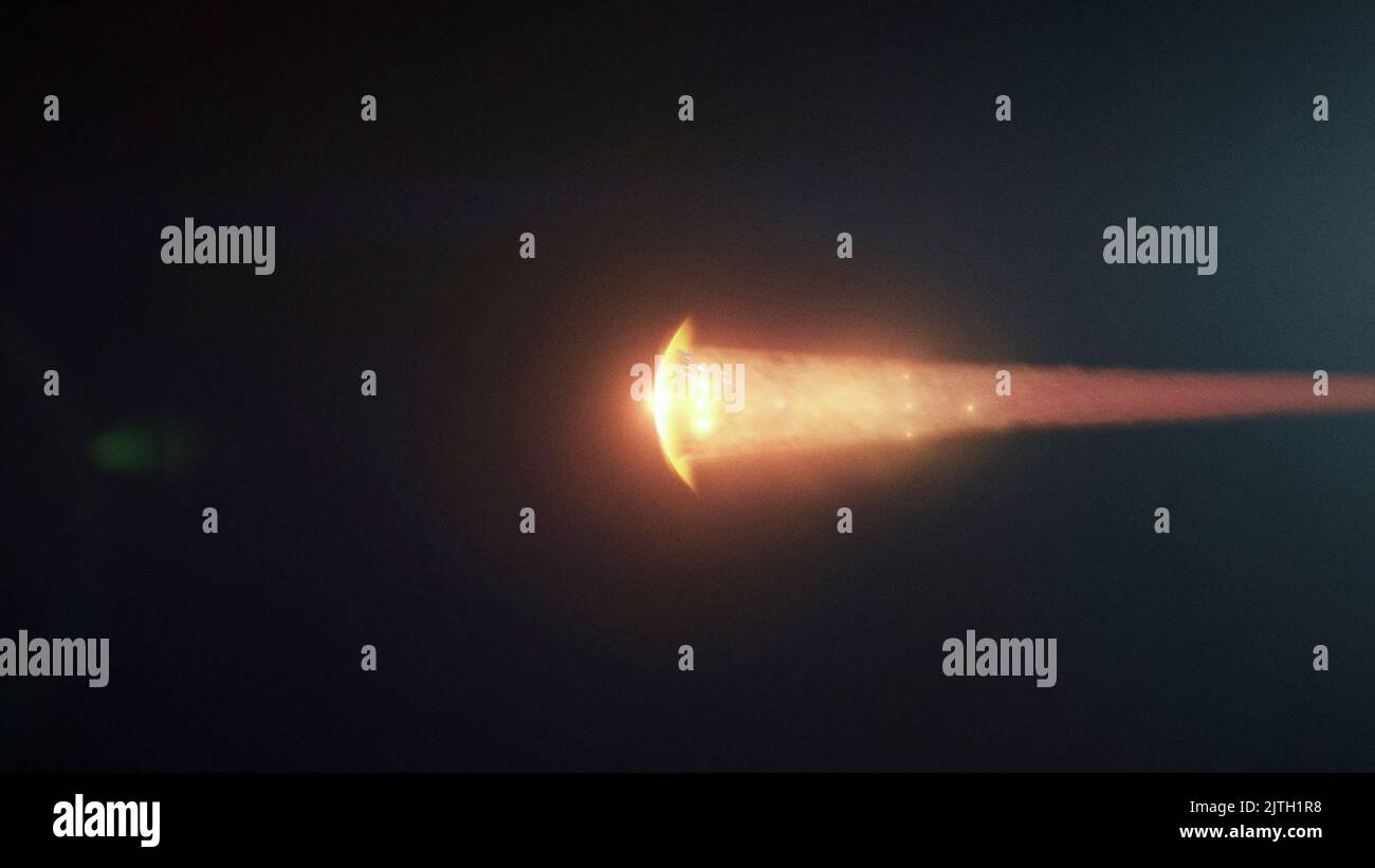 Orion spacecraft during re-entry, conceptual illustration Stock Photo ...