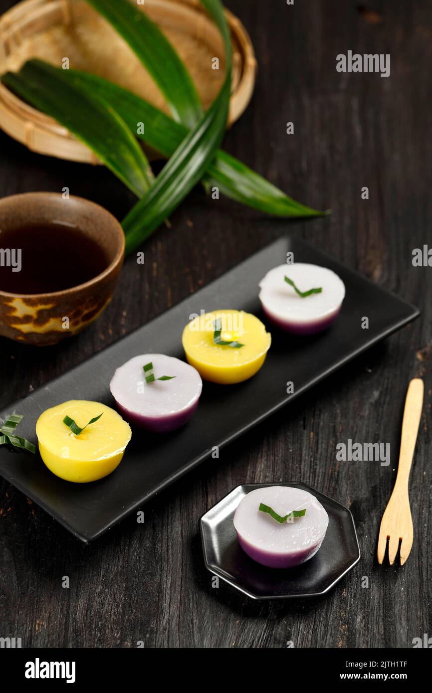 Kue Talam or Kue Nona Manis, Indonesian Traditional Cake Mde from Rice ...