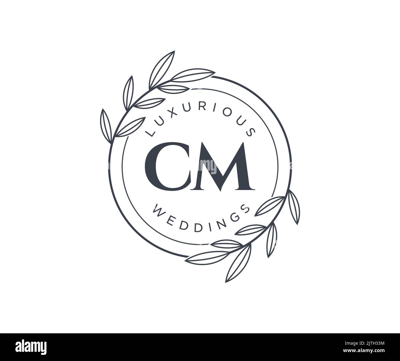 CM Initials letter Wedding monogram logos template, hand drawn modern ...