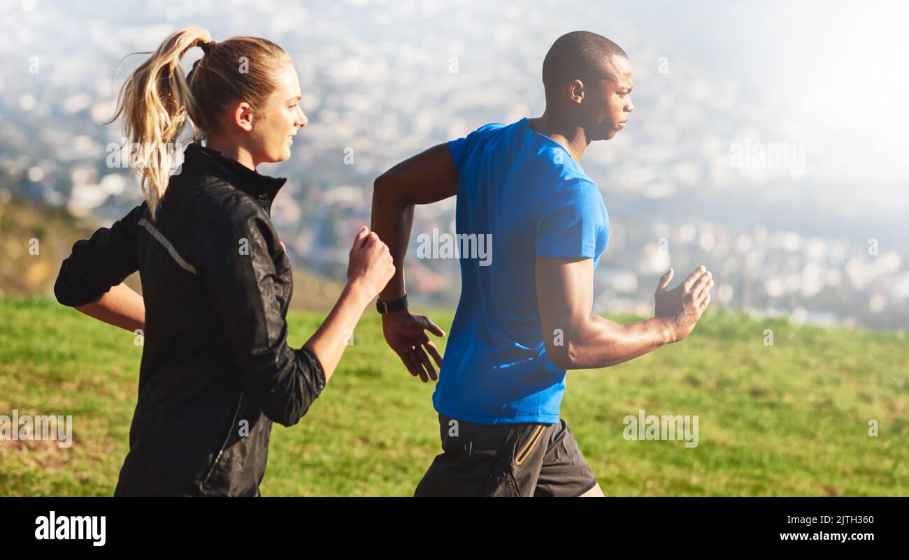 Person running road mountain hi-res stock photography and images - Alamy