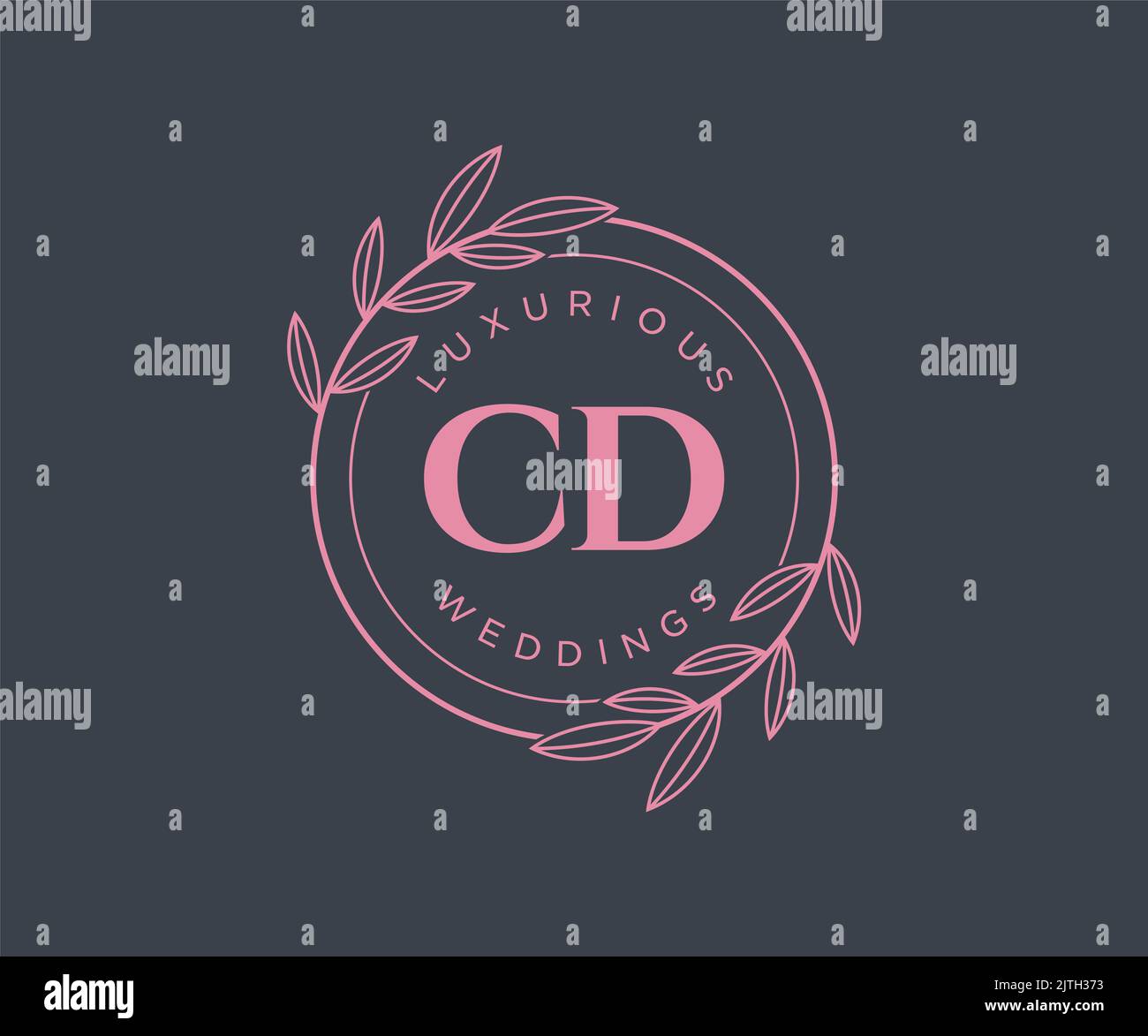 CD Initials letter Wedding monogram logos template, hand drawn modern ...