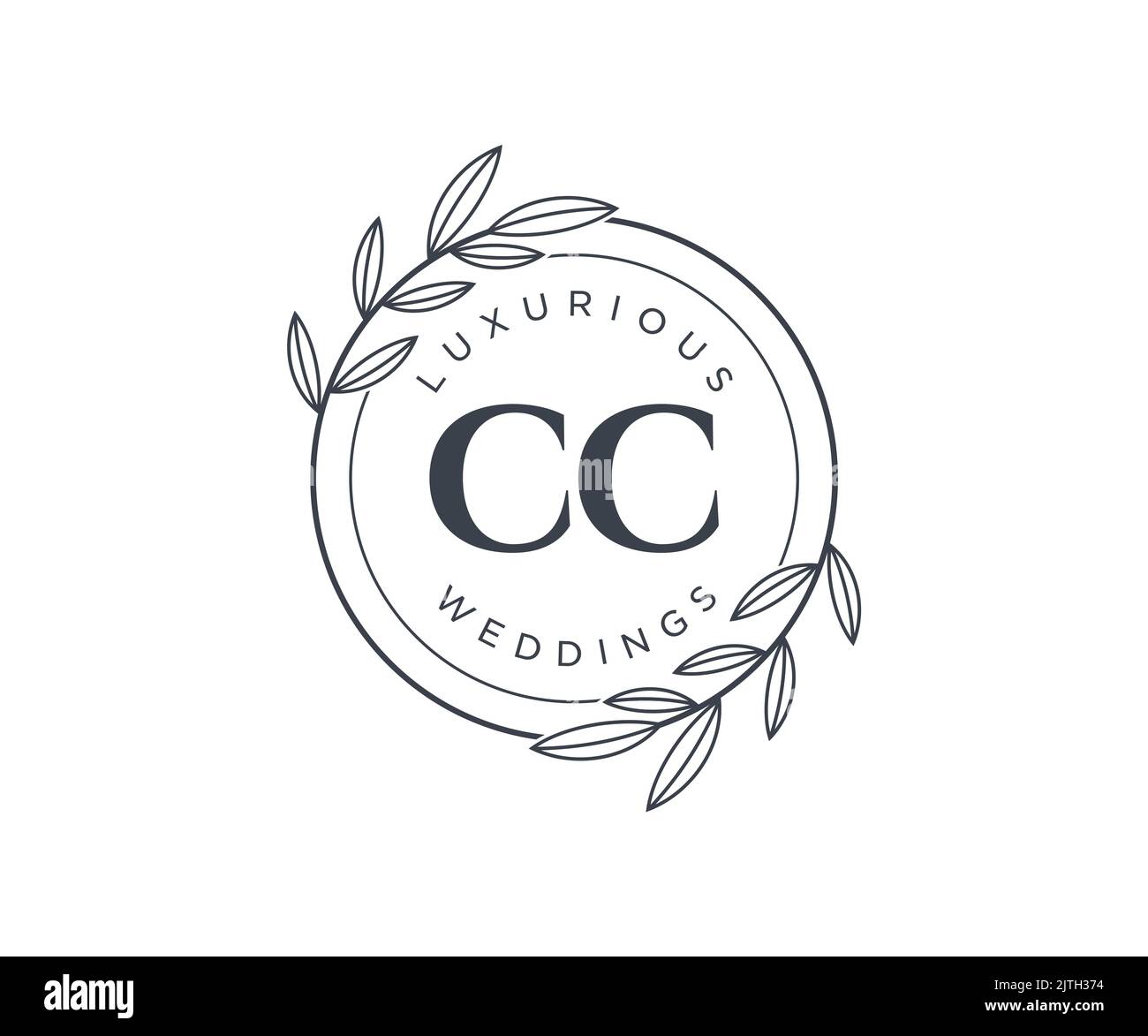 CC Initials letter Wedding monogram logos template, hand drawn modern ...