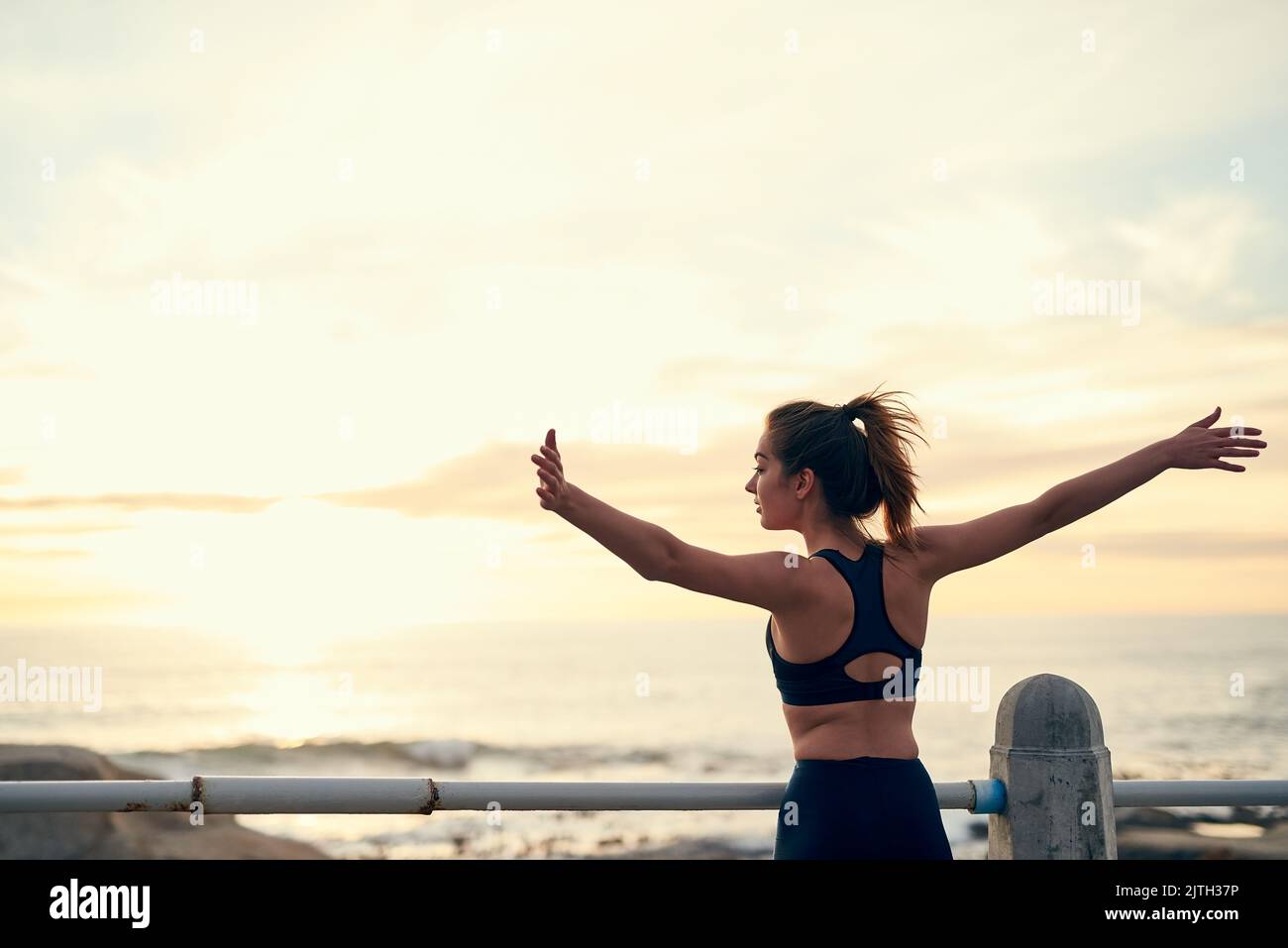 Fit is not a destination, its a way of life. a young sporty woman ...