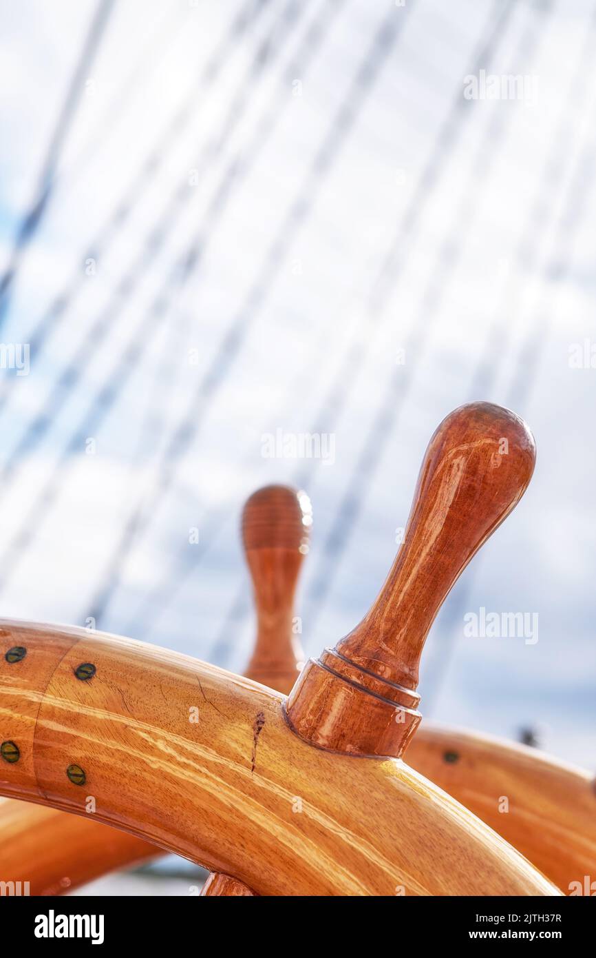 The Historical sailboat Fregatten Jylland - National treasure. Detail ...