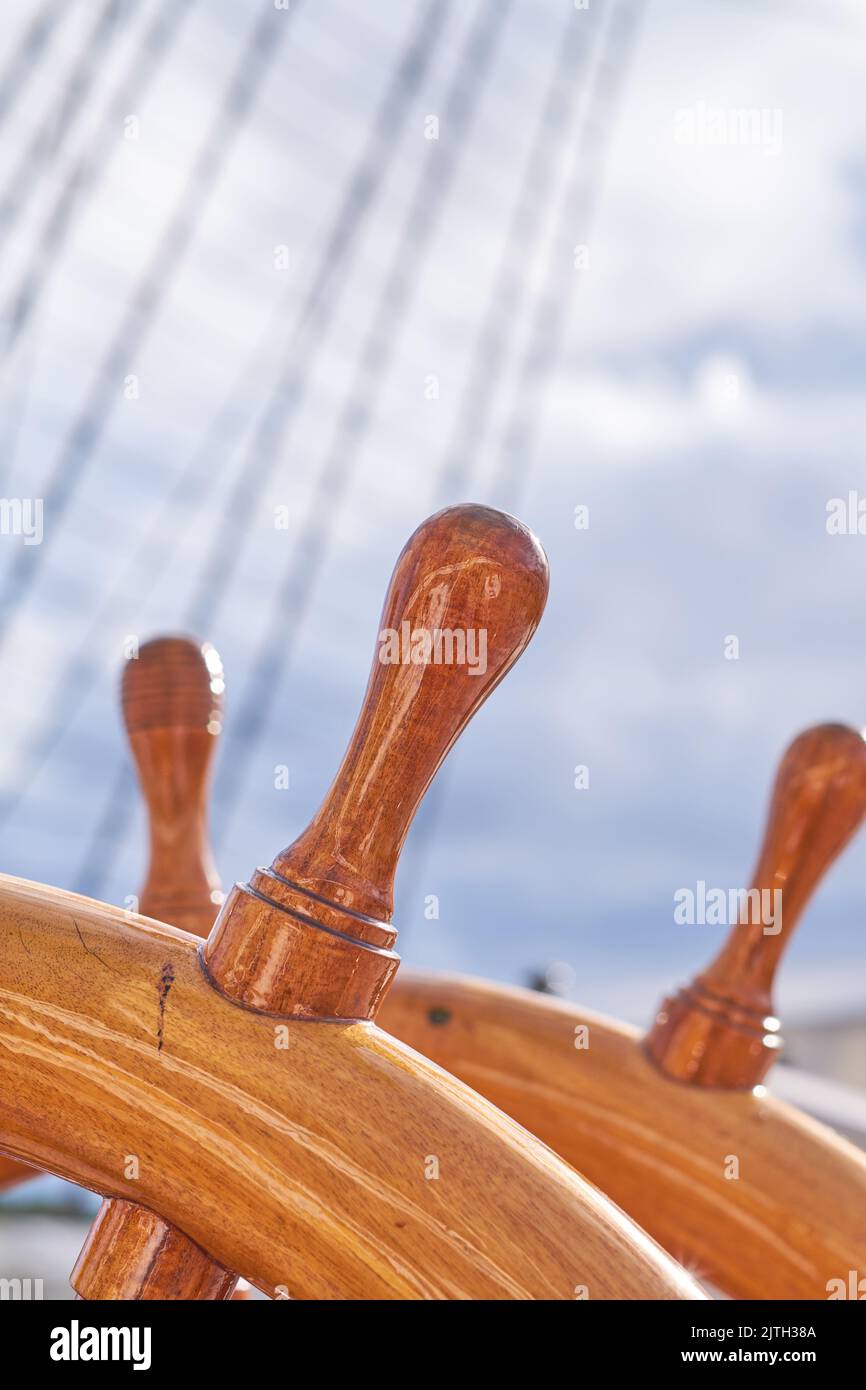 The Historical sailboat Fregatten Jylland - National treasure. Detail ...