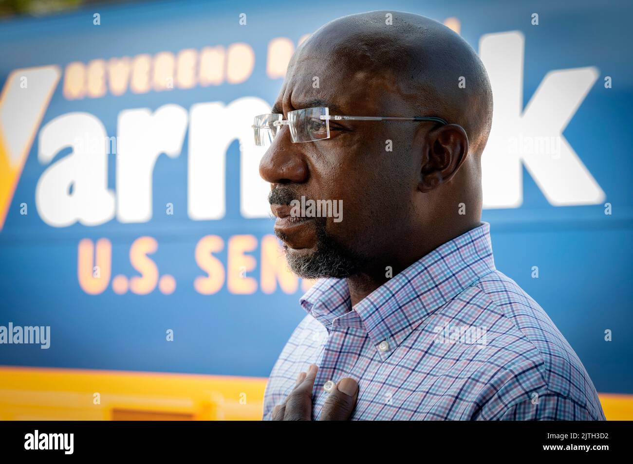 Newnan, Georgia, USA. 30th Aug, 2022. Sen. Raphael Warnock (R-GA ...