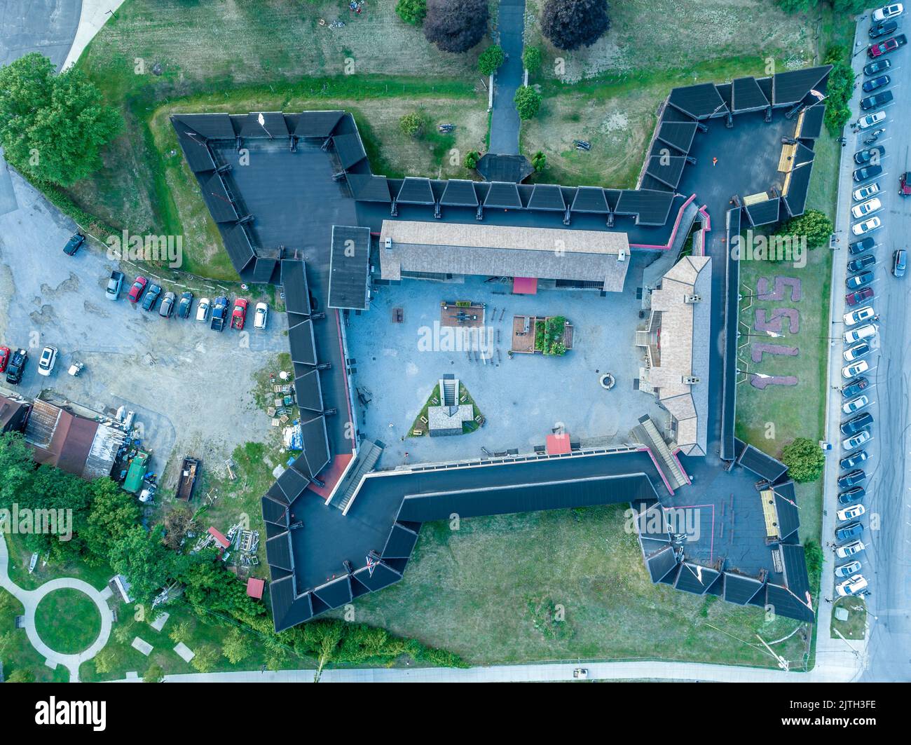 Panoramic aerial view of Lake George New York popular summer vacation ...