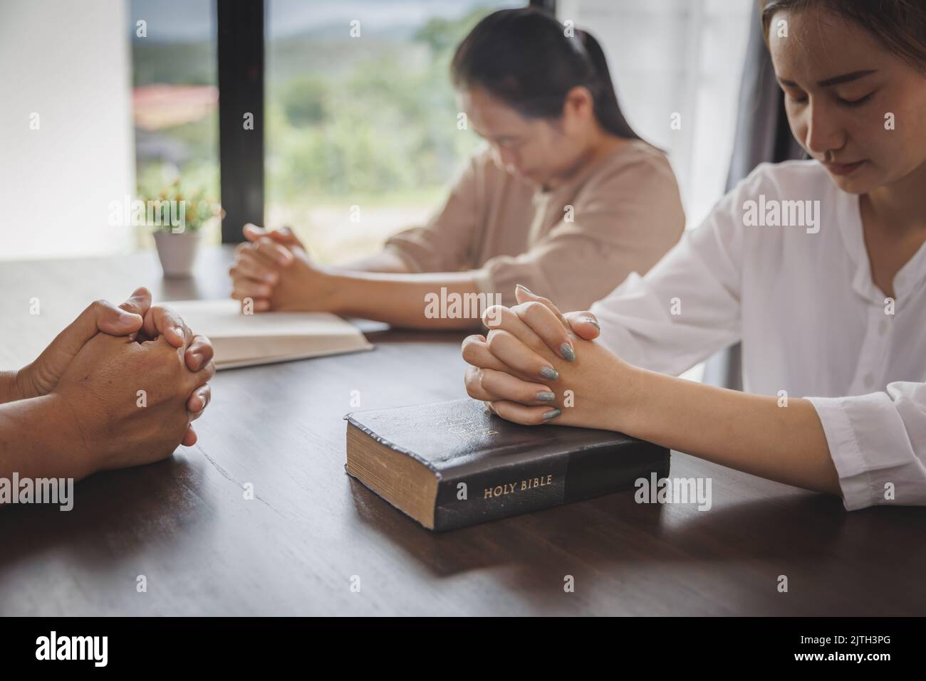 Woman Pray for god blessing to wishing have a better life. begging for ...