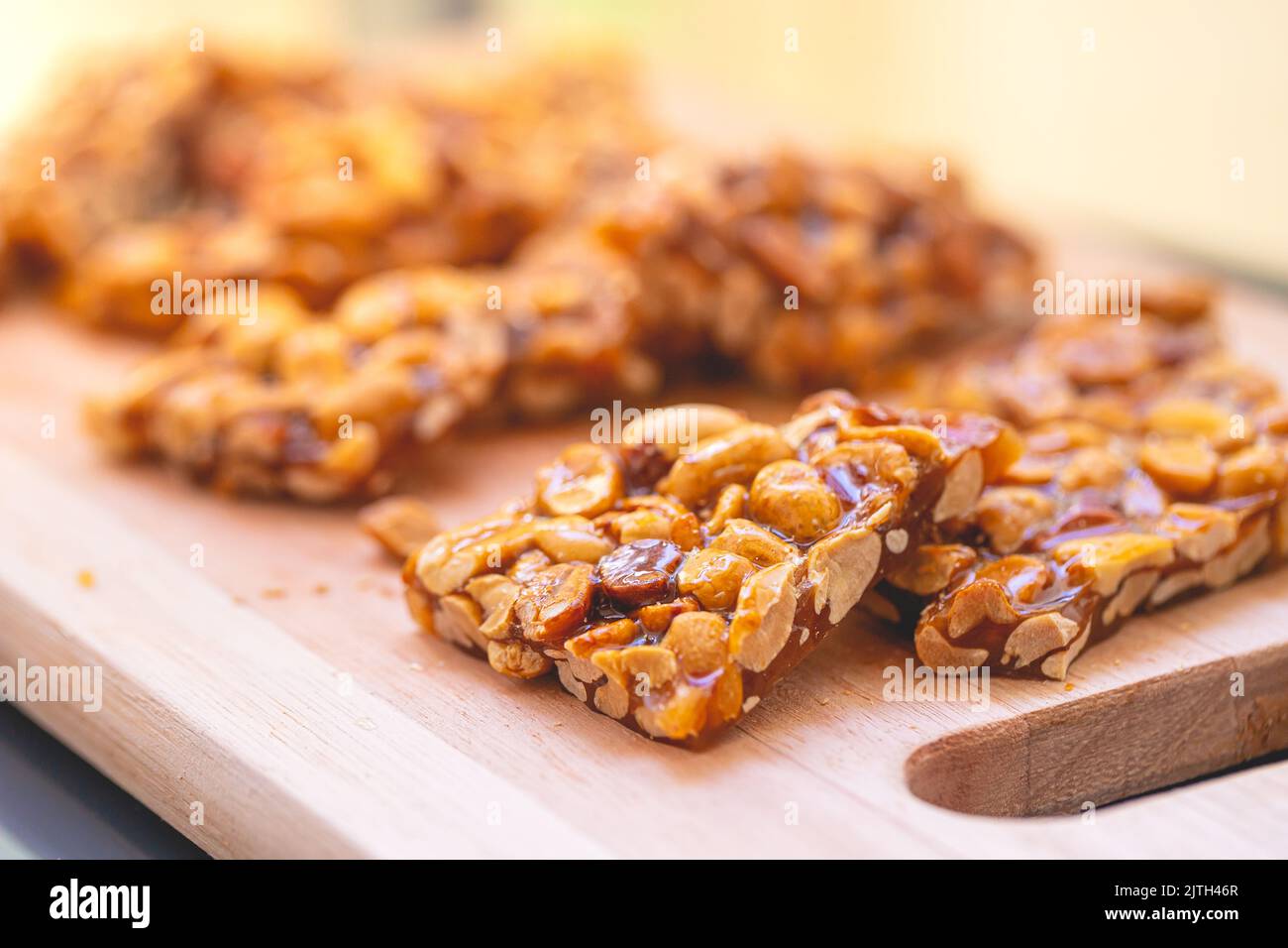 Brazilian peanut-based caramelized sweet that in Brazilian Portuguese ...