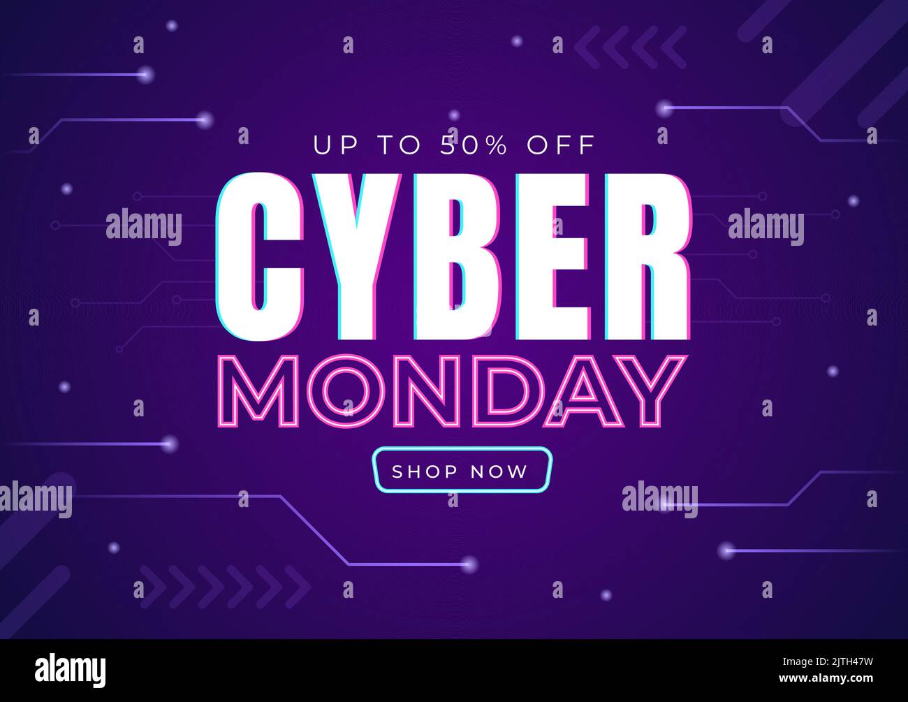 Cyber Monday Template Hand Drawn Cartoon Flat Background Illustration ...