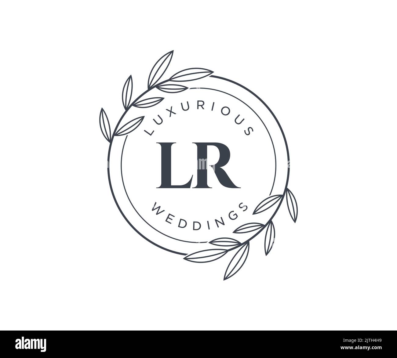LR Initials letter Wedding monogram logos template, hand drawn modern ...
