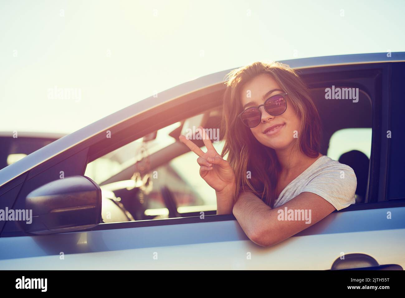 Finding a little peace and quiet. Portrait of a young woman giving you ...