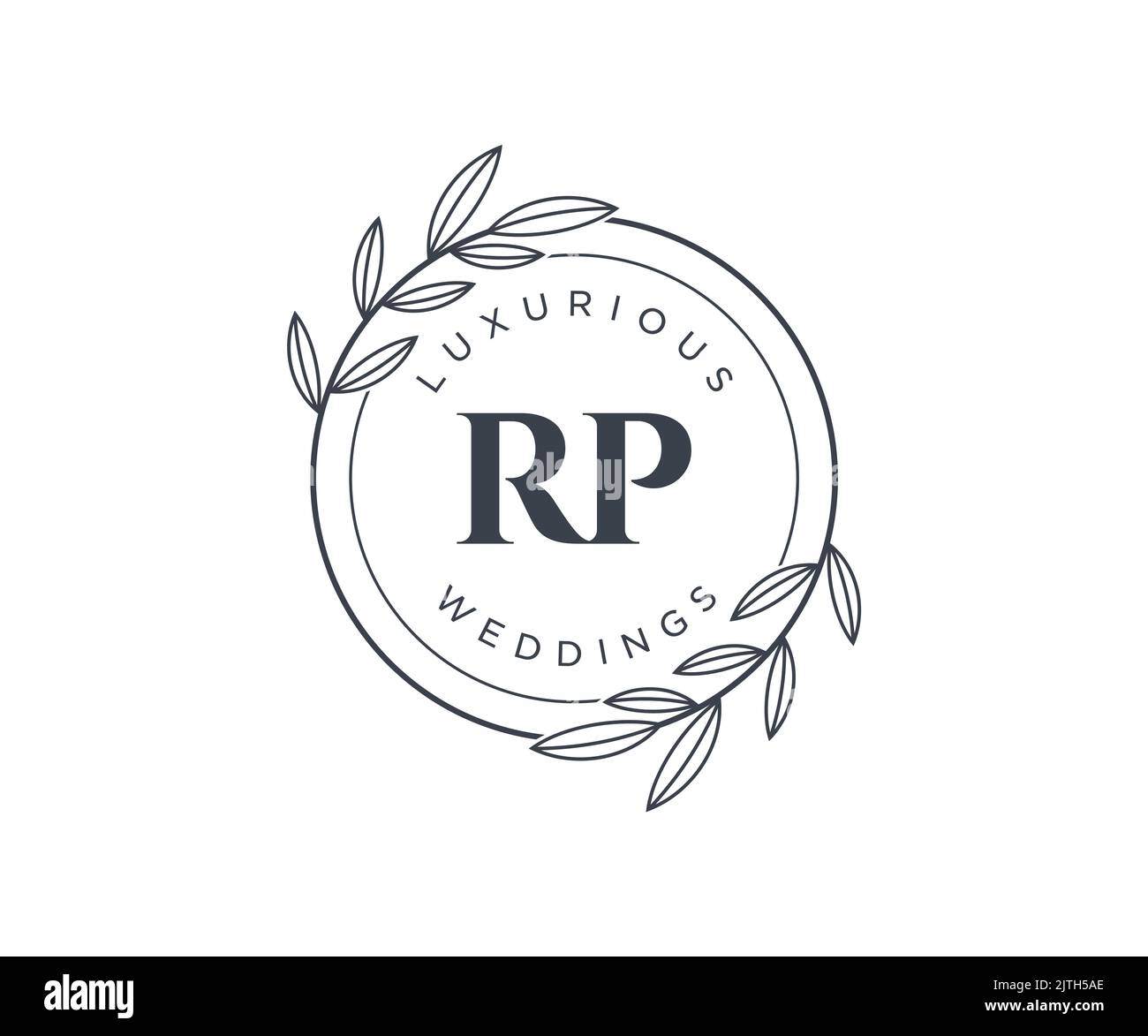 RP Initials letter Wedding monogram logos template, hand drawn modern ...