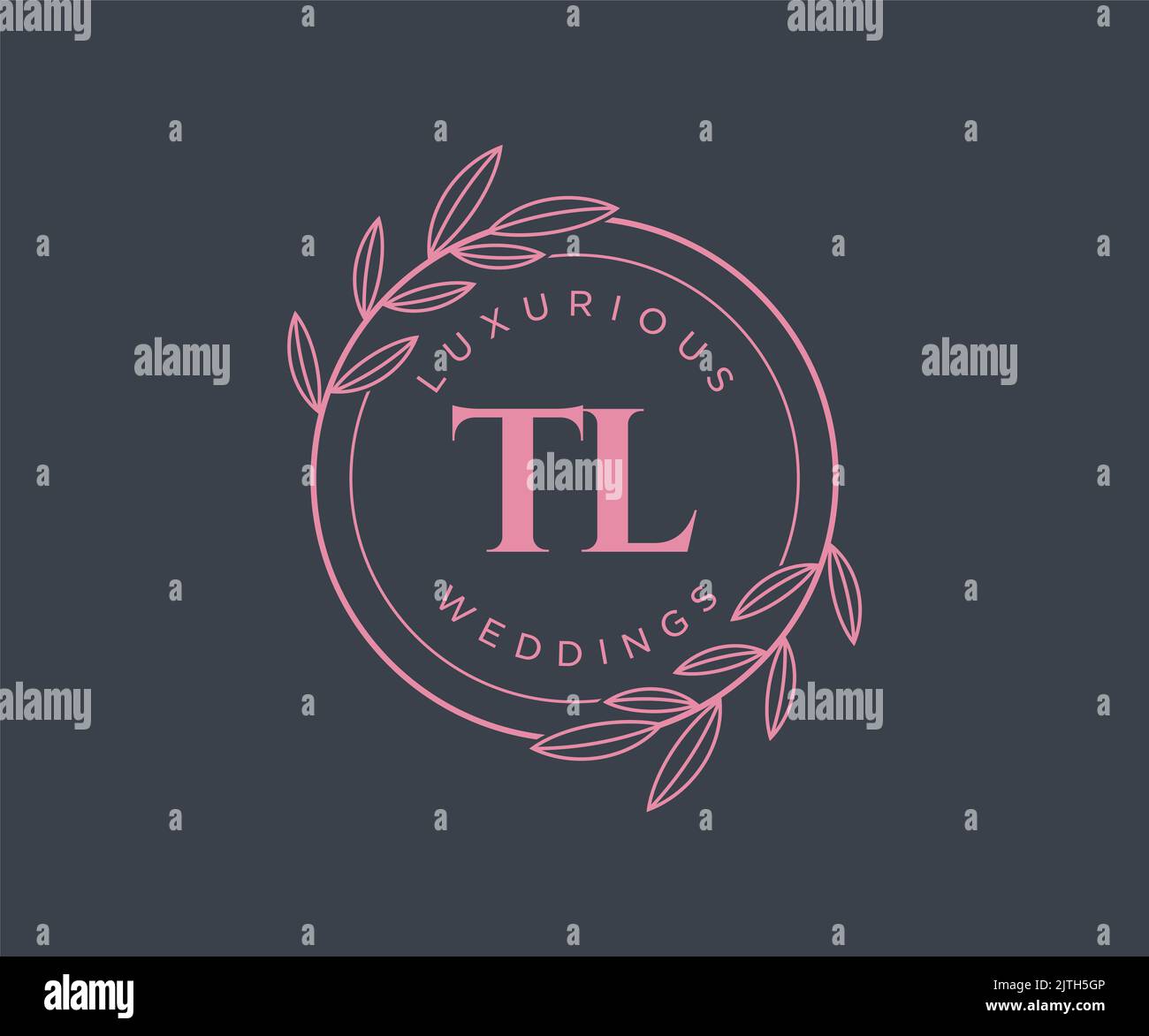 TL Initials letter Wedding monogram logos template, hand drawn modern minimalistic and floral ...