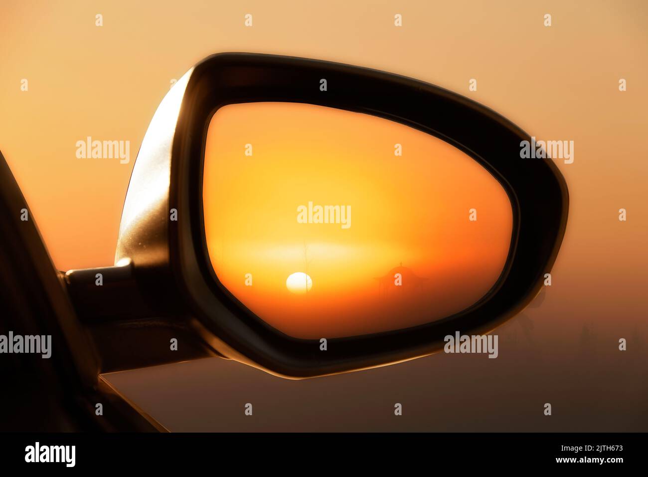 Rearview mirror sun view hi-res stock photography and images - Alamy