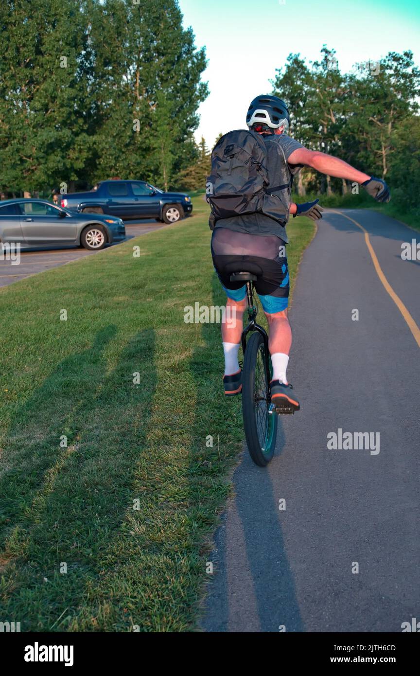 Balancing on rear wheel hi-res stock photography and images - Alamy