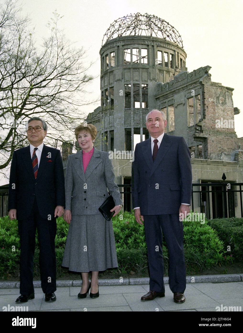 Photo taken April 17, 1992, shows former Soviet President Mikhail ...