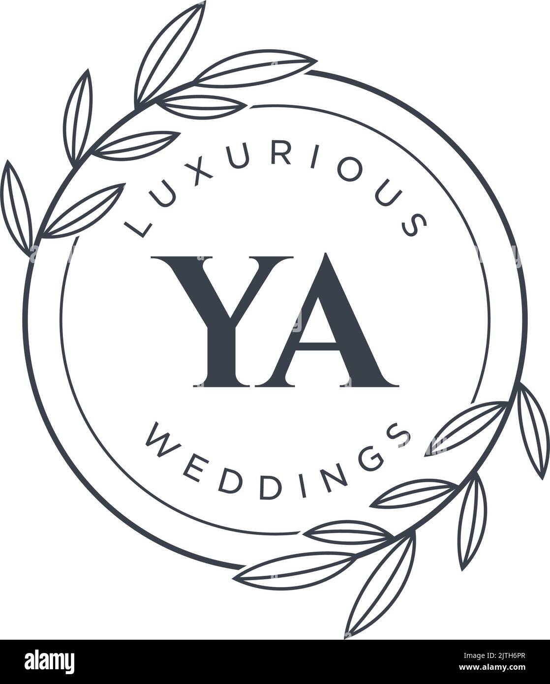 YA Initials letter Wedding monogram logos template, hand drawn modern ...