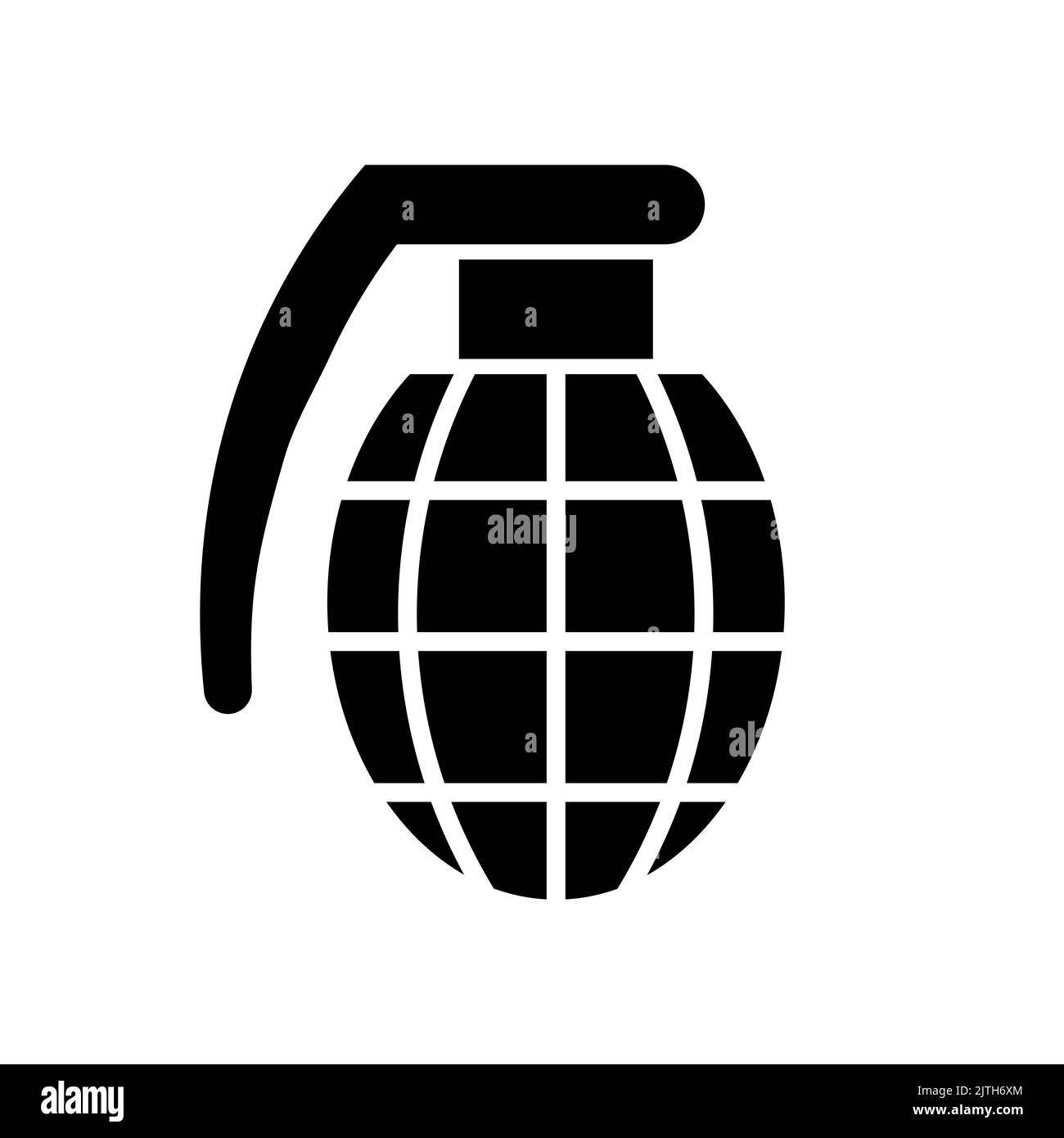 Grenade black vector icon on white background Stock Vector Image & Art ...