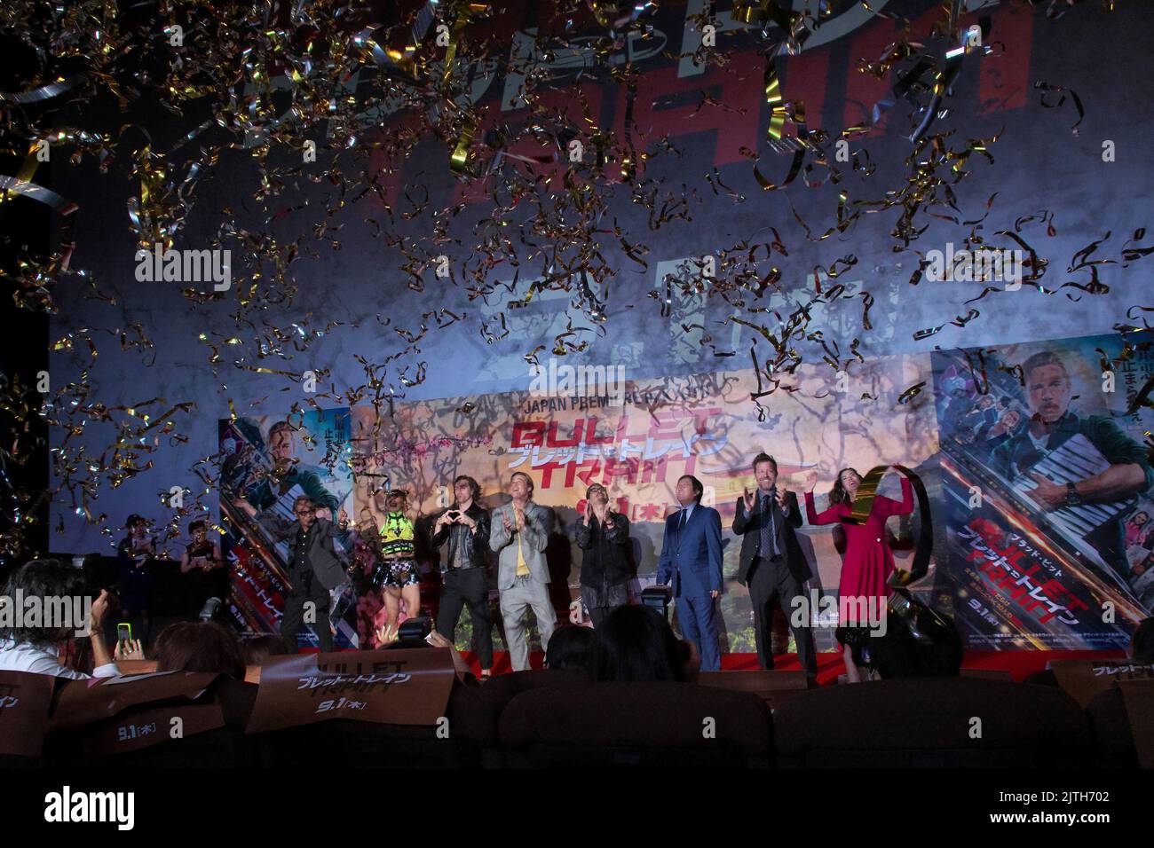 (L-R)Japanese voice actor Kenyu Horiuchi, Comedian Fuwa-chan, Aaron ...