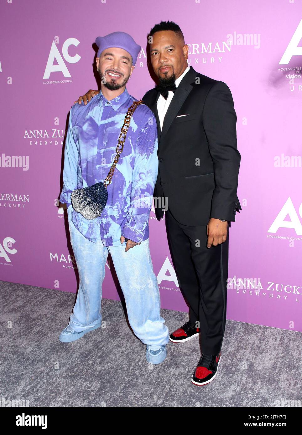 J Balvin and Reggie Saunders attending the 26th Annual ACE Awards held ...
