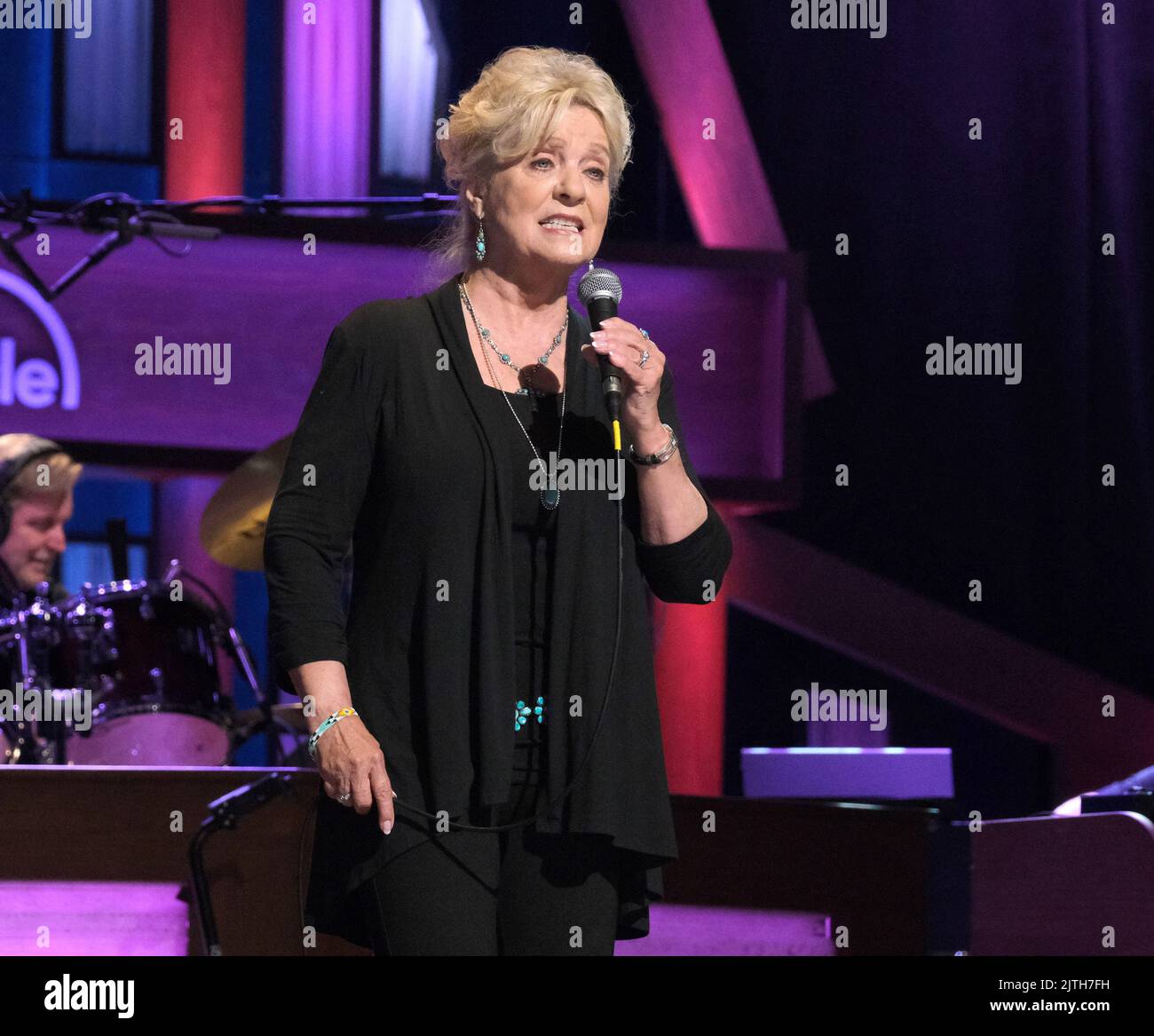 Connie Smith onstage celebrating Barbara Mandrell's 50th Anniversary as an Opry Member at the ...