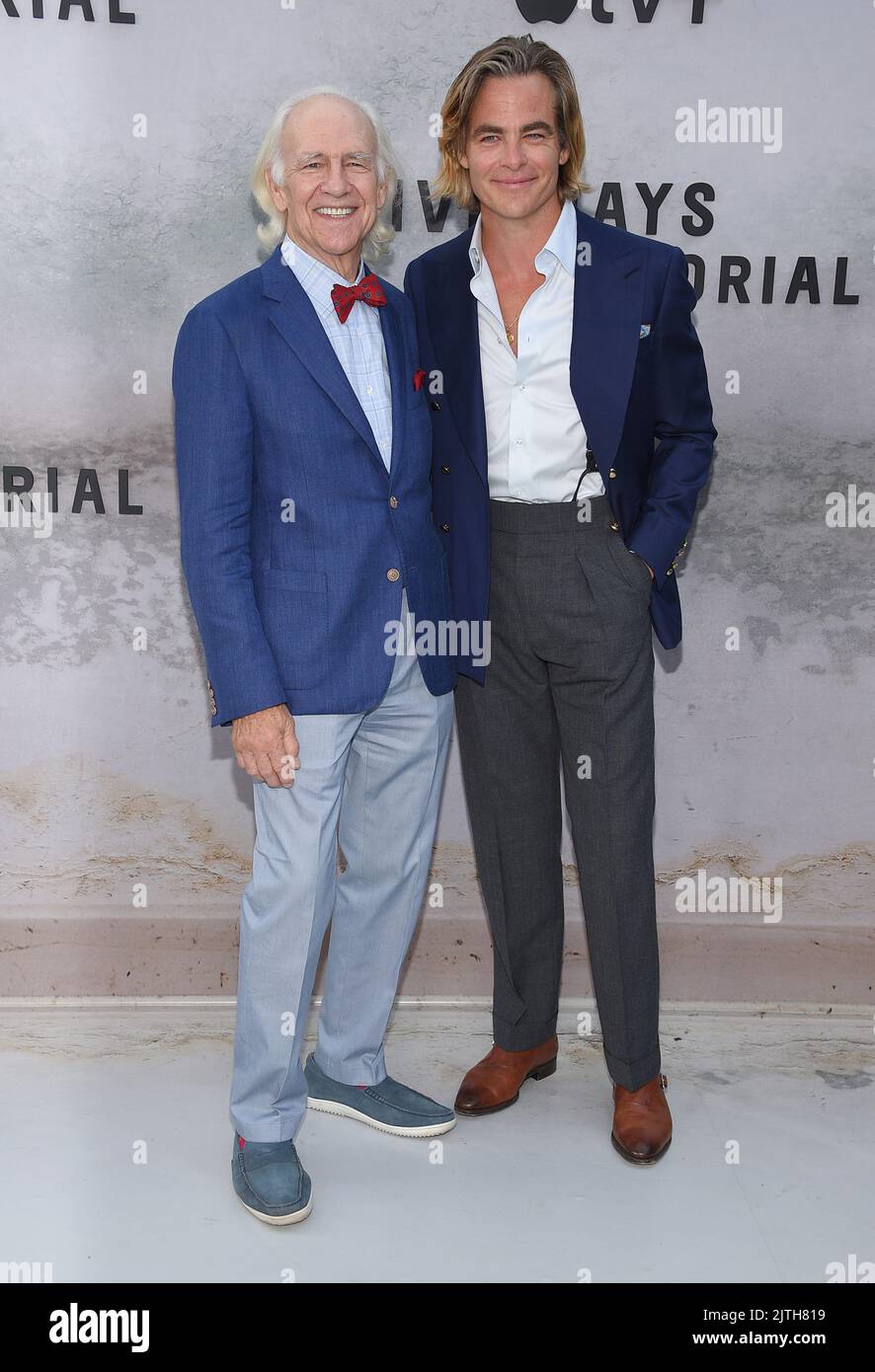 Robert Pine and Chris Pine arriving to the Apple TV+ Limited Series ...