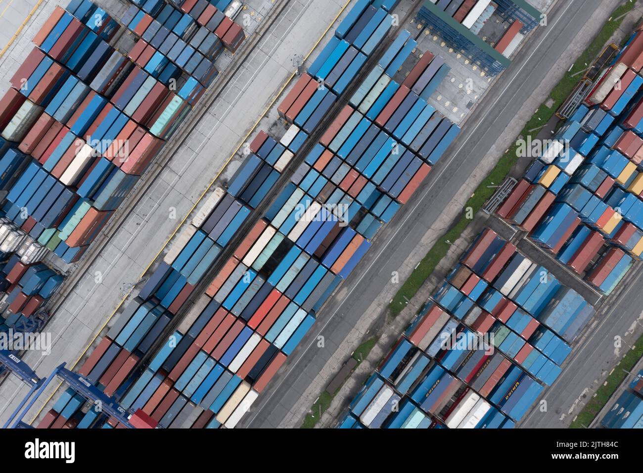 Nakhodka, Russia - August 5, 2022: Stacks of containers on the ...