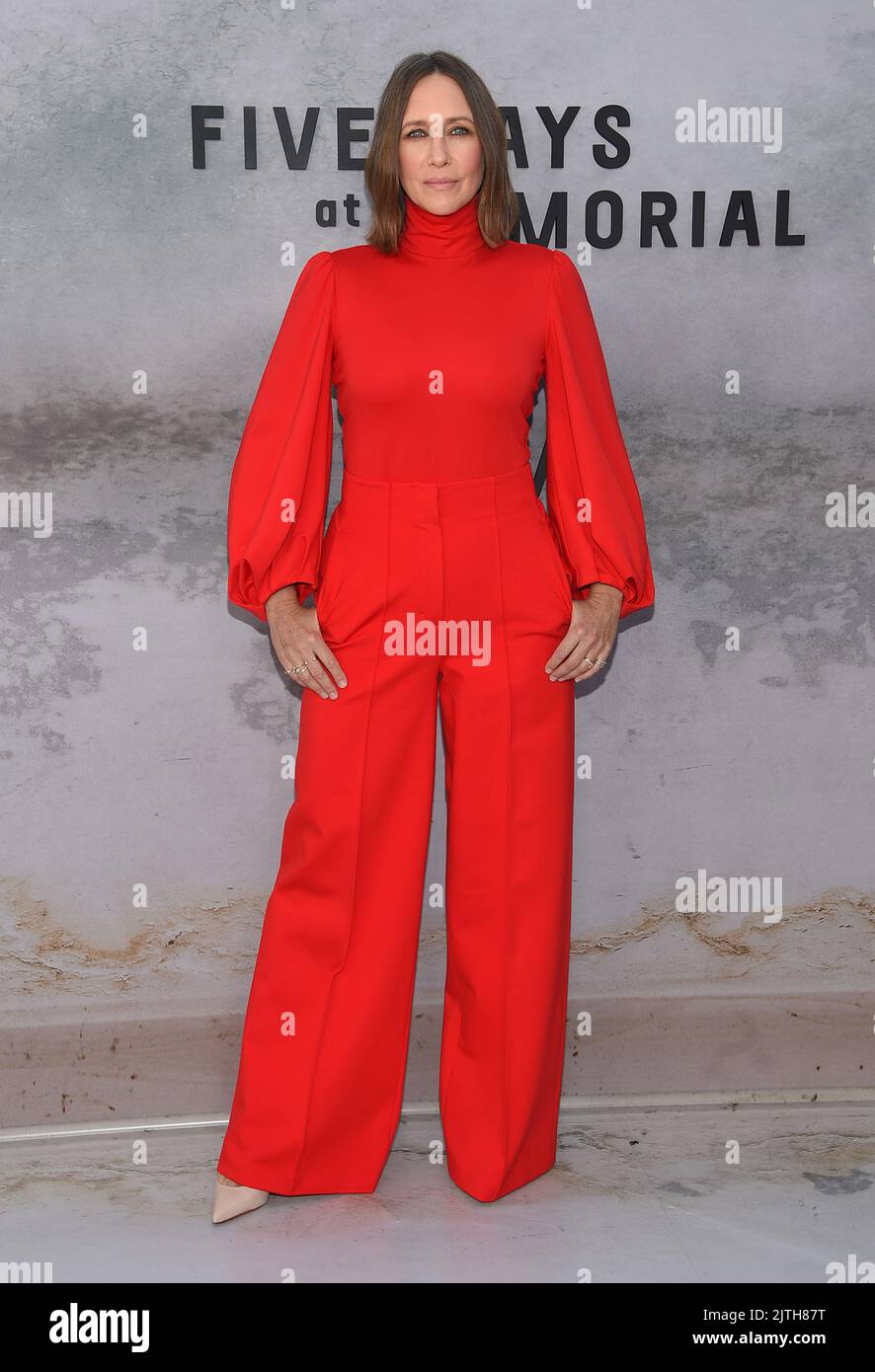 Vera Farmiga arriving to the Apple TV+ Limited Series "Five Days at ...