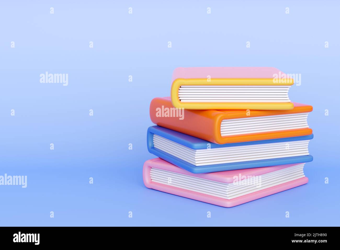 3d books stack. Education, learning, studying and information concept ...