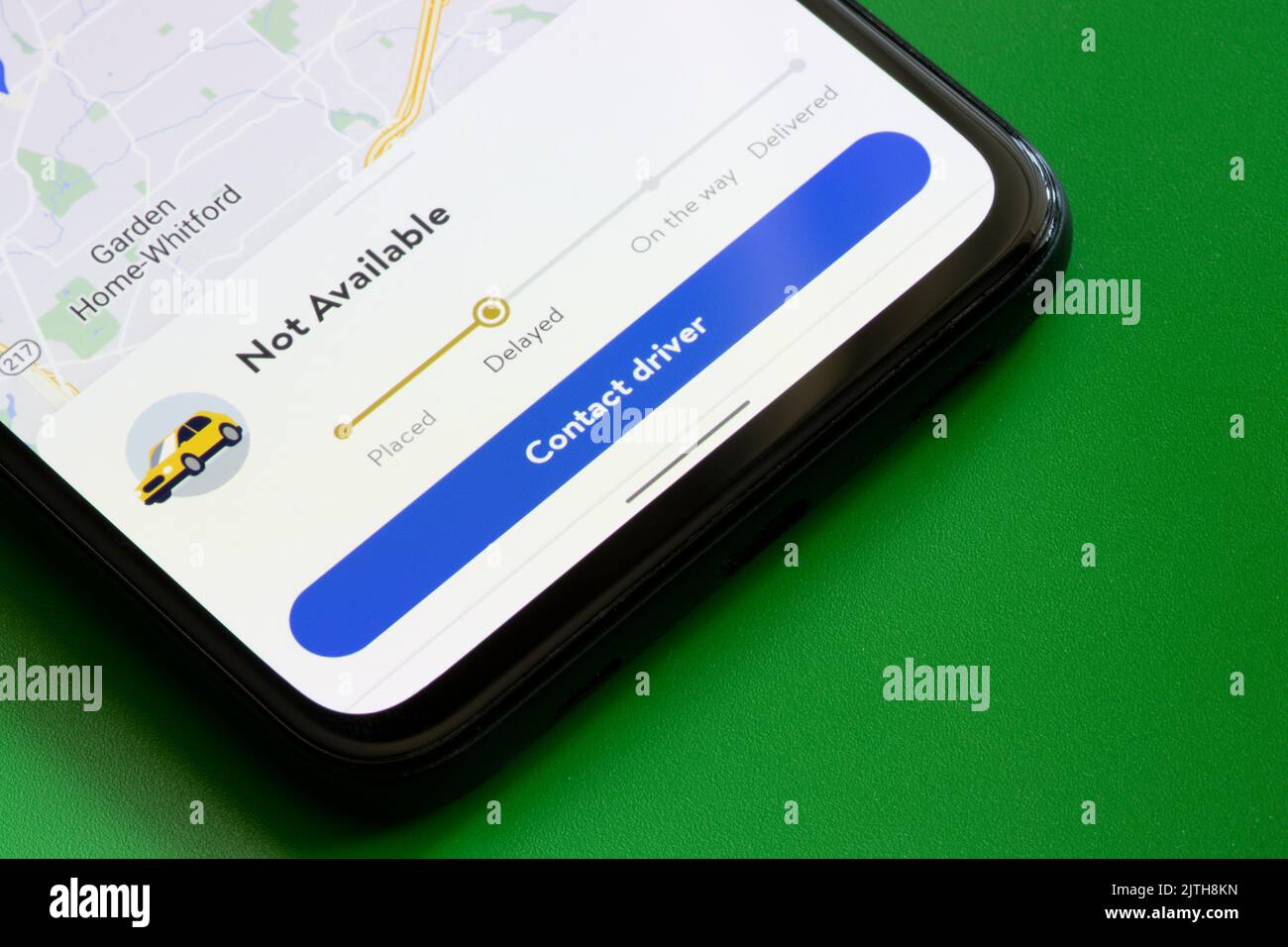 Delivery tracking page in the Walmart mobile app, which shows that the ...