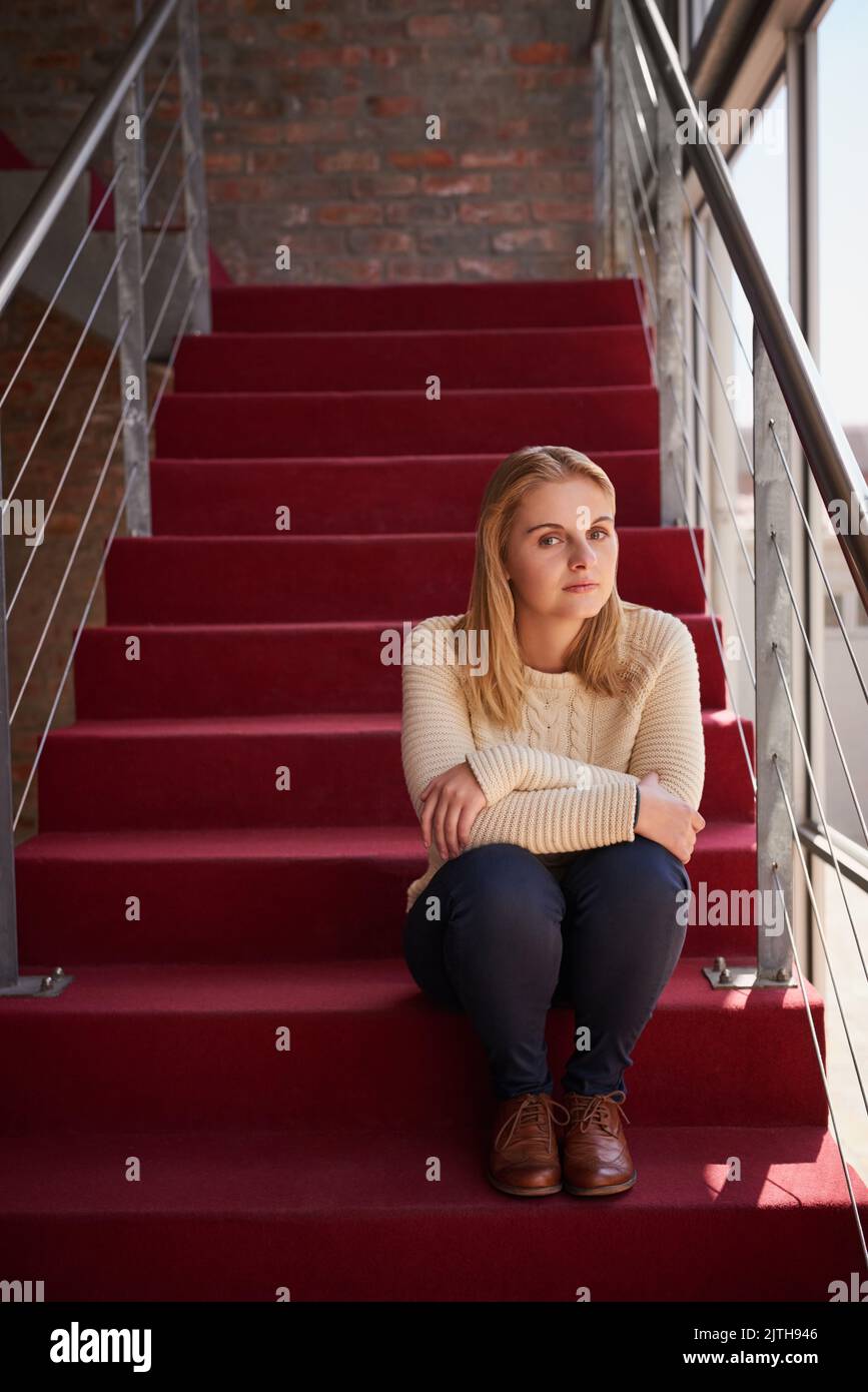 Woman stairs staircase student hi-res stock photography and images - Alamy