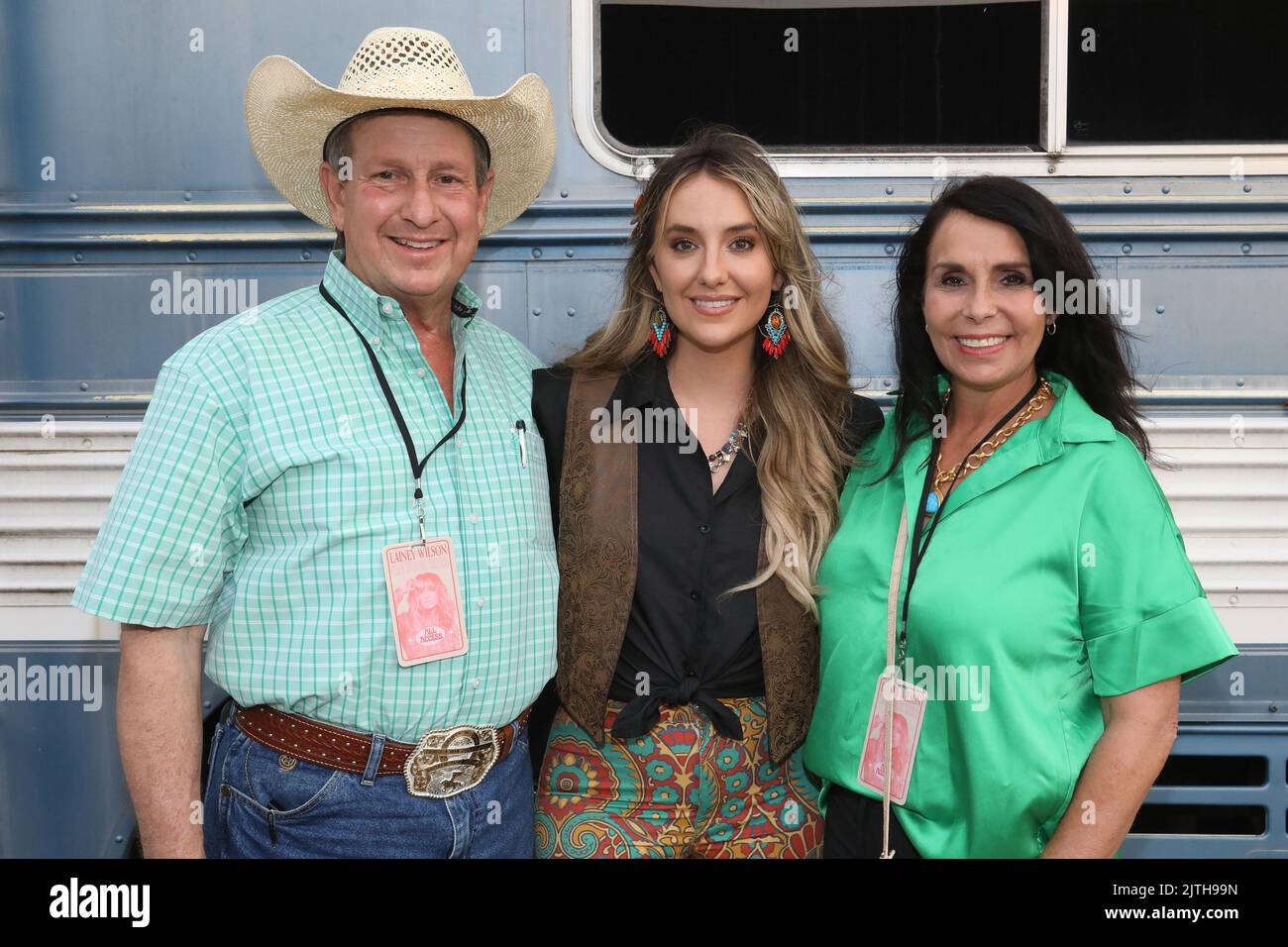 Lainey Wilson with her parents Brian Wilson and Michelle Wilson Stock ...