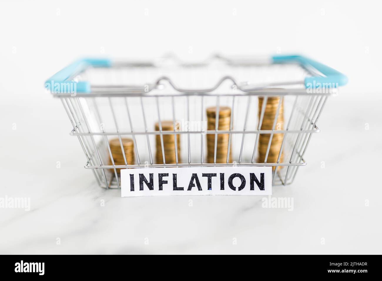 prices going up and rising inflation concept with text in front of ...