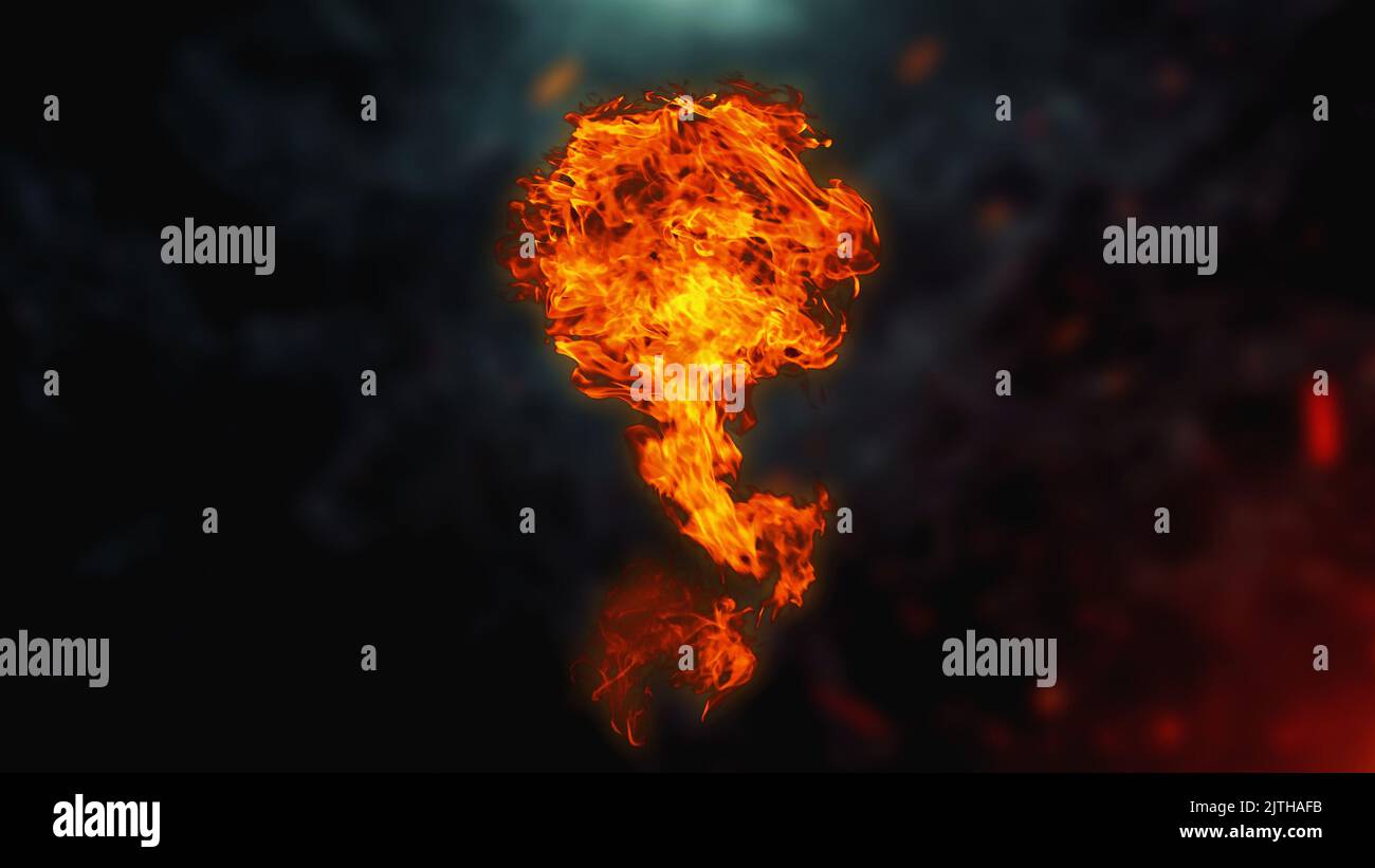 Fireball on a dark background, 3d rendering Stock Photo - Alamy