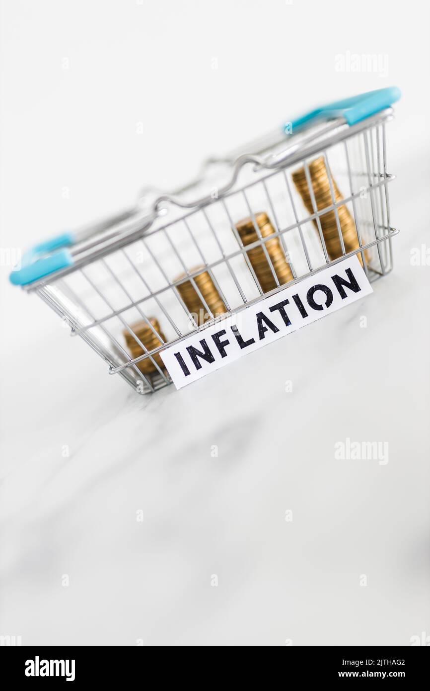 prices going up and rising inflation concept with text in front of ...