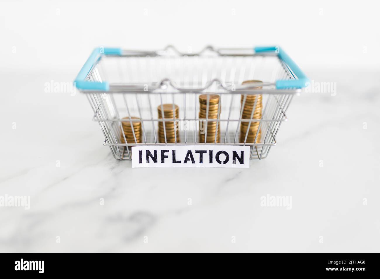 prices going up and rising inflation concept with text in front of ...