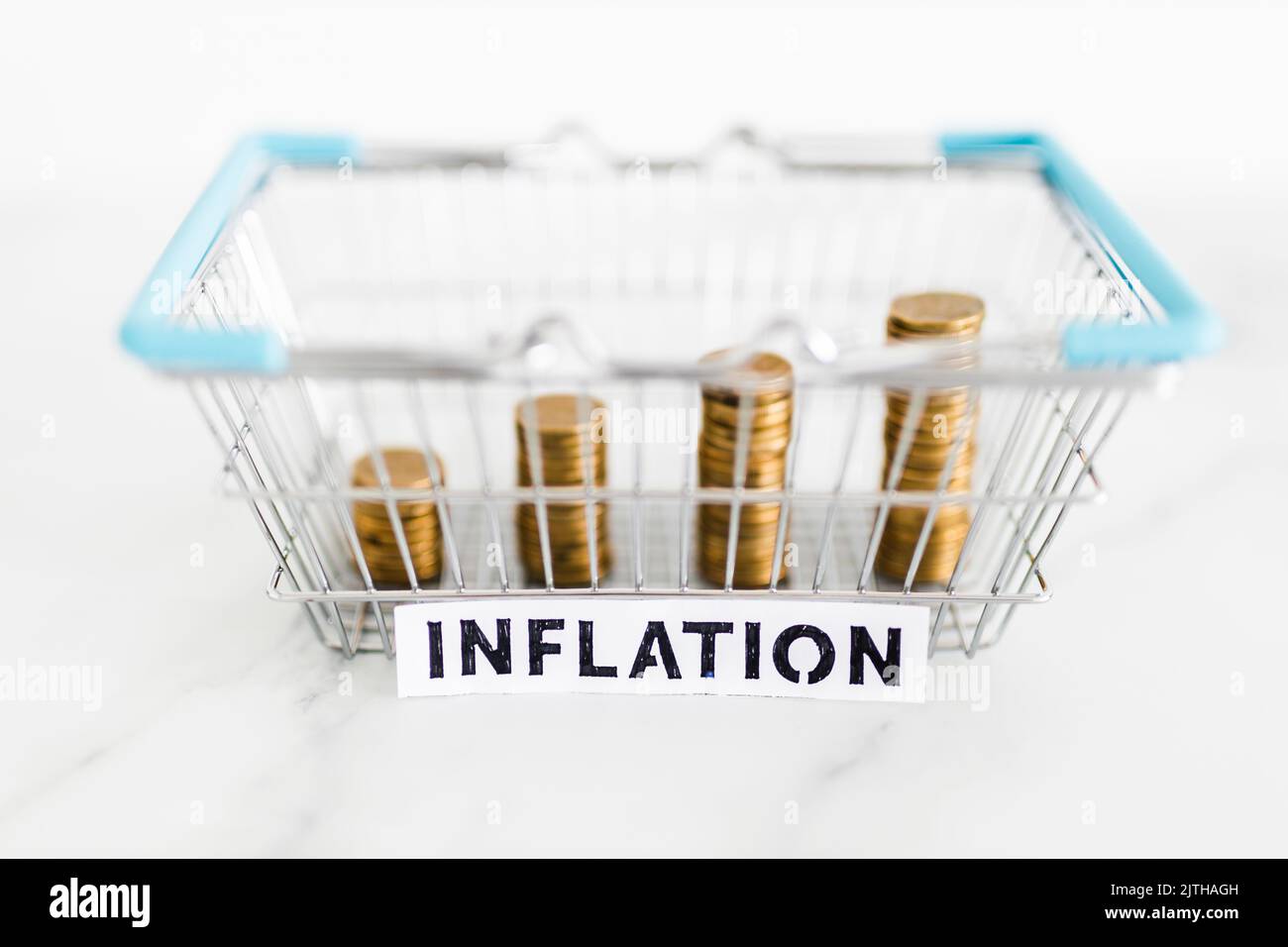 prices going up and rising inflation concept with text in front of ...