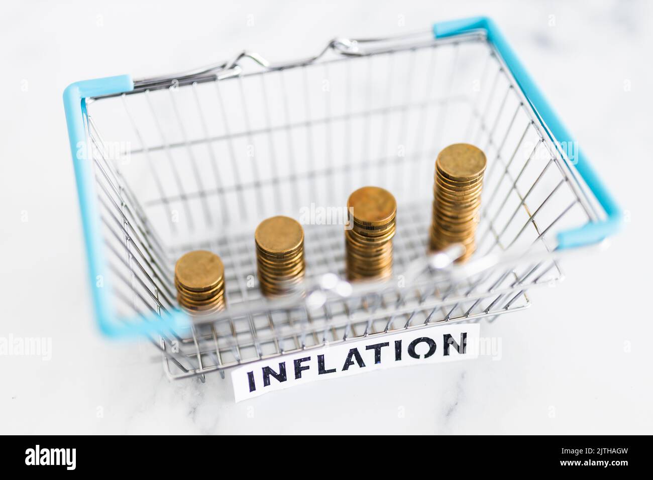 prices going up and rising inflation concept with text in front of ...