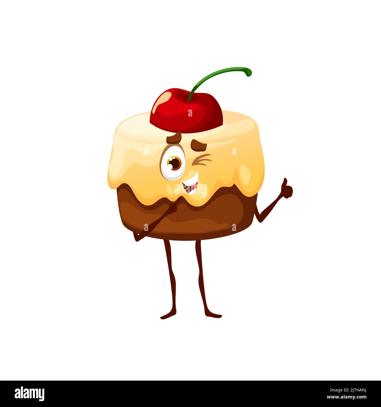 Smiling cherry pie character Stock Vector Images - Alamy