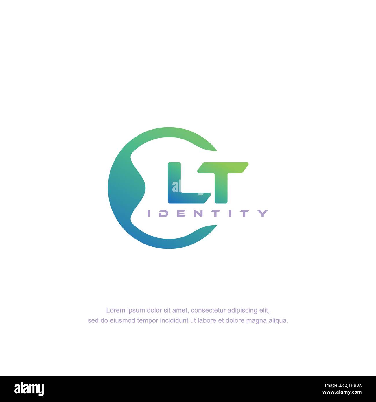 LT Initial letter circular line logo template vector with gradient ...
